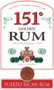 151 Golden Rum – Bacardi 151 Look-Alike - Hand Prop Room