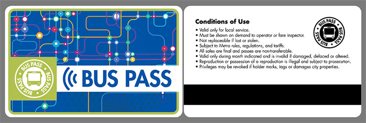 Bus Pass – PVC - Hand Prop Room