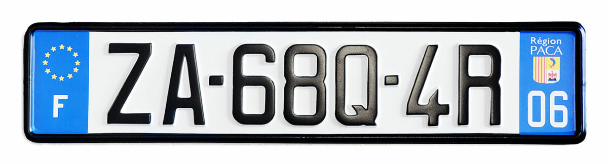License Plate – Foreign – France - Hand Prop Room