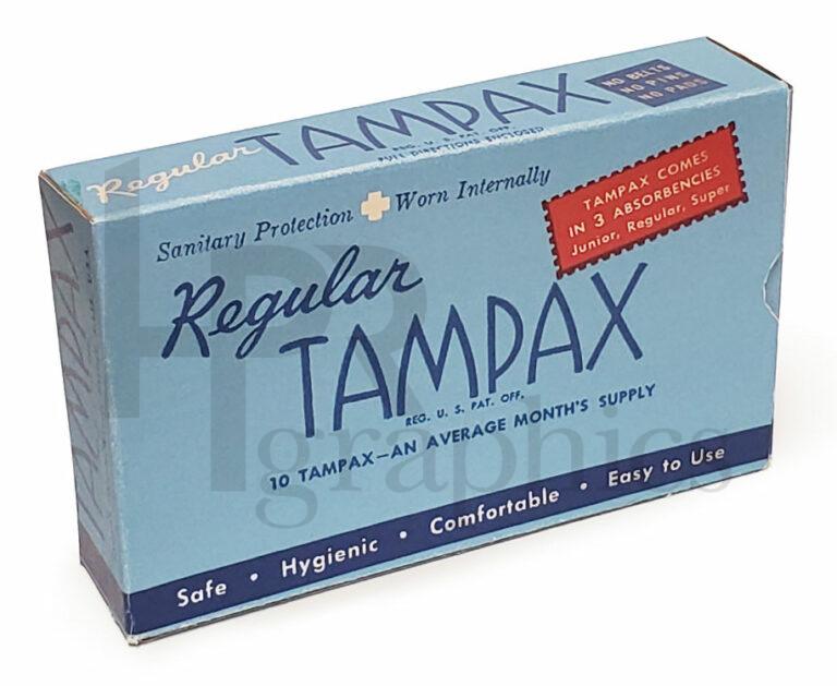 Tampons – Tampax Box – 1950s - Hand Prop Room
