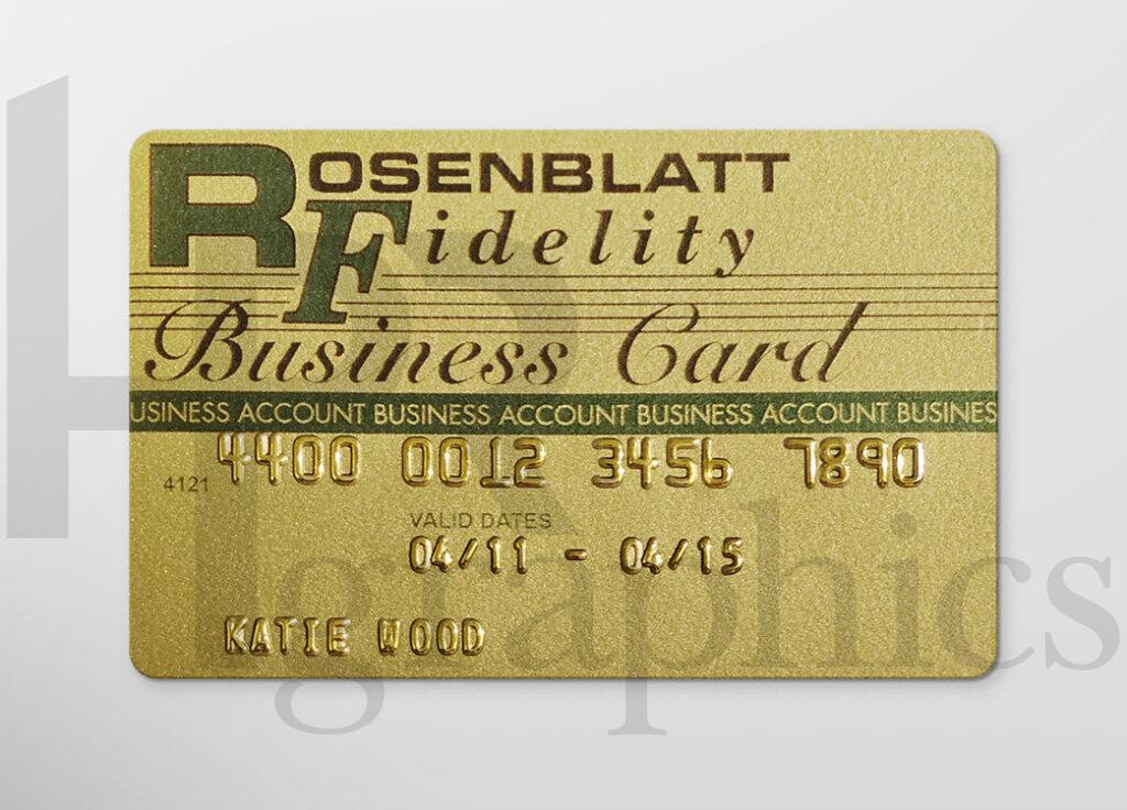 Credit Card – Rosenblatt Fidelity Business – 2000s - Hand Prop Room